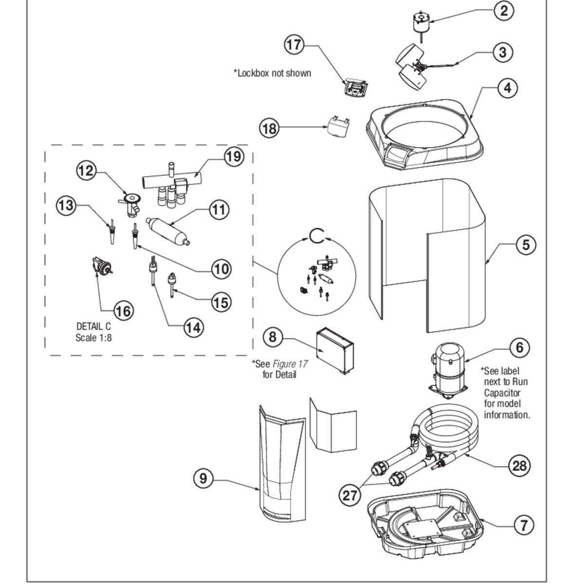 Parts List: Jandy VersaTemp 130K BTU (1-Phase) Heat/Chill Pump