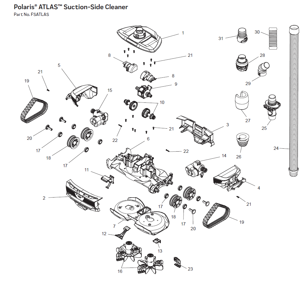Parts List: Polaris Atlas and Atlas XT