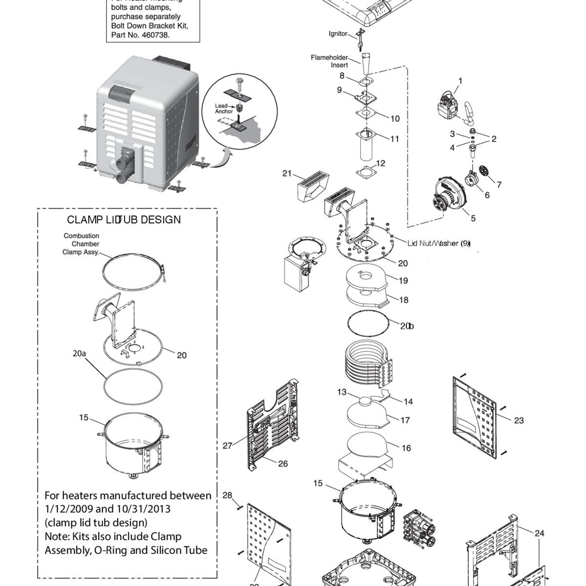 Parts List: Pentair MasterTemp High Performance Pool and Spa Heaters 4