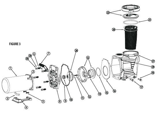 Parts List: Power Defender 110 Single Speed Dual Voltage Pump – ePoolSupply