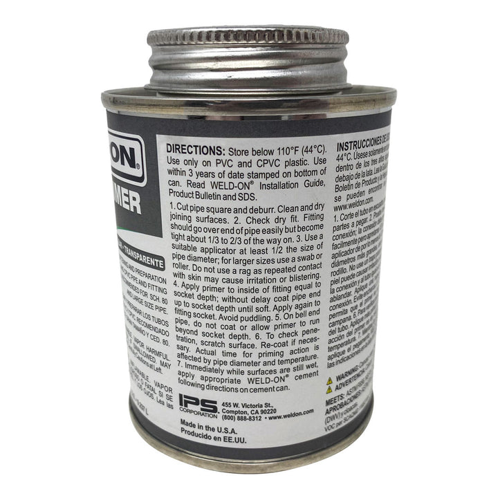 Weld-On P-70 Clear PVC Primer - Pint | 10226 – ePoolSupply