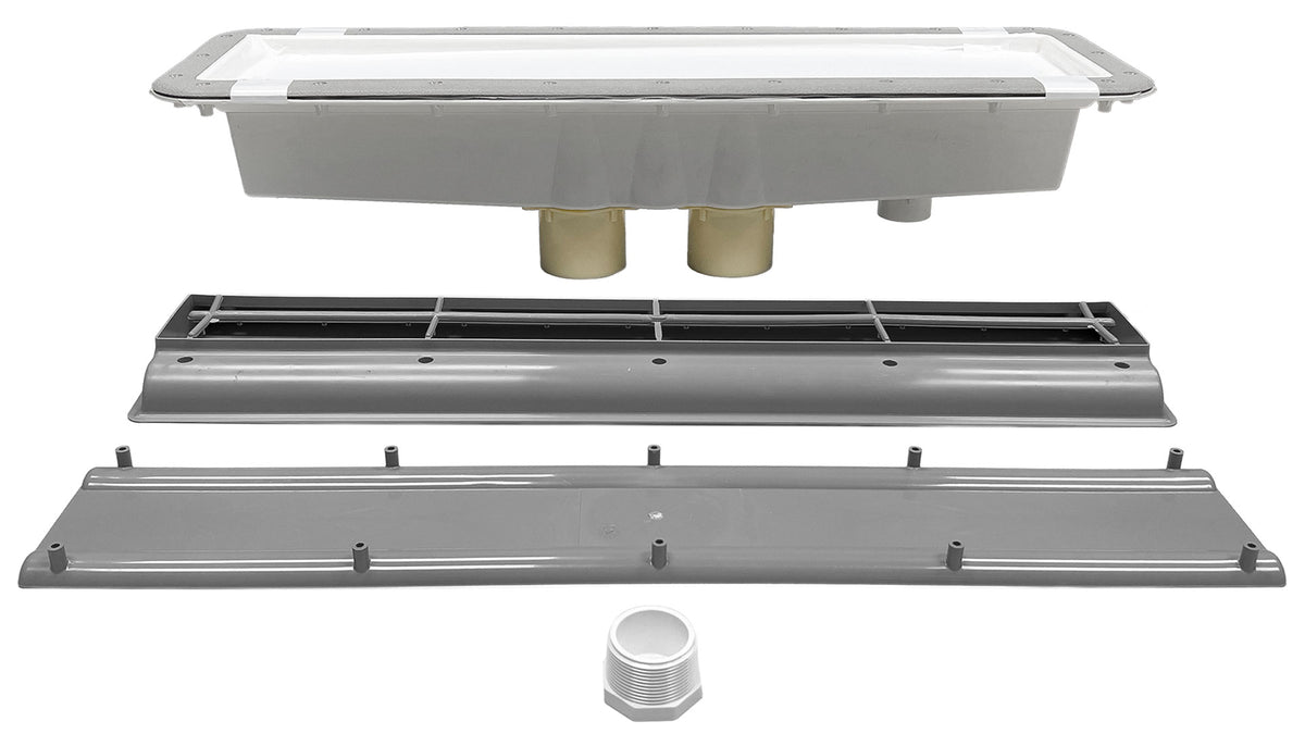Pentair AVSC Vinyl Dual Drain with Hydro Stat Light Gray – In‑Floor Po