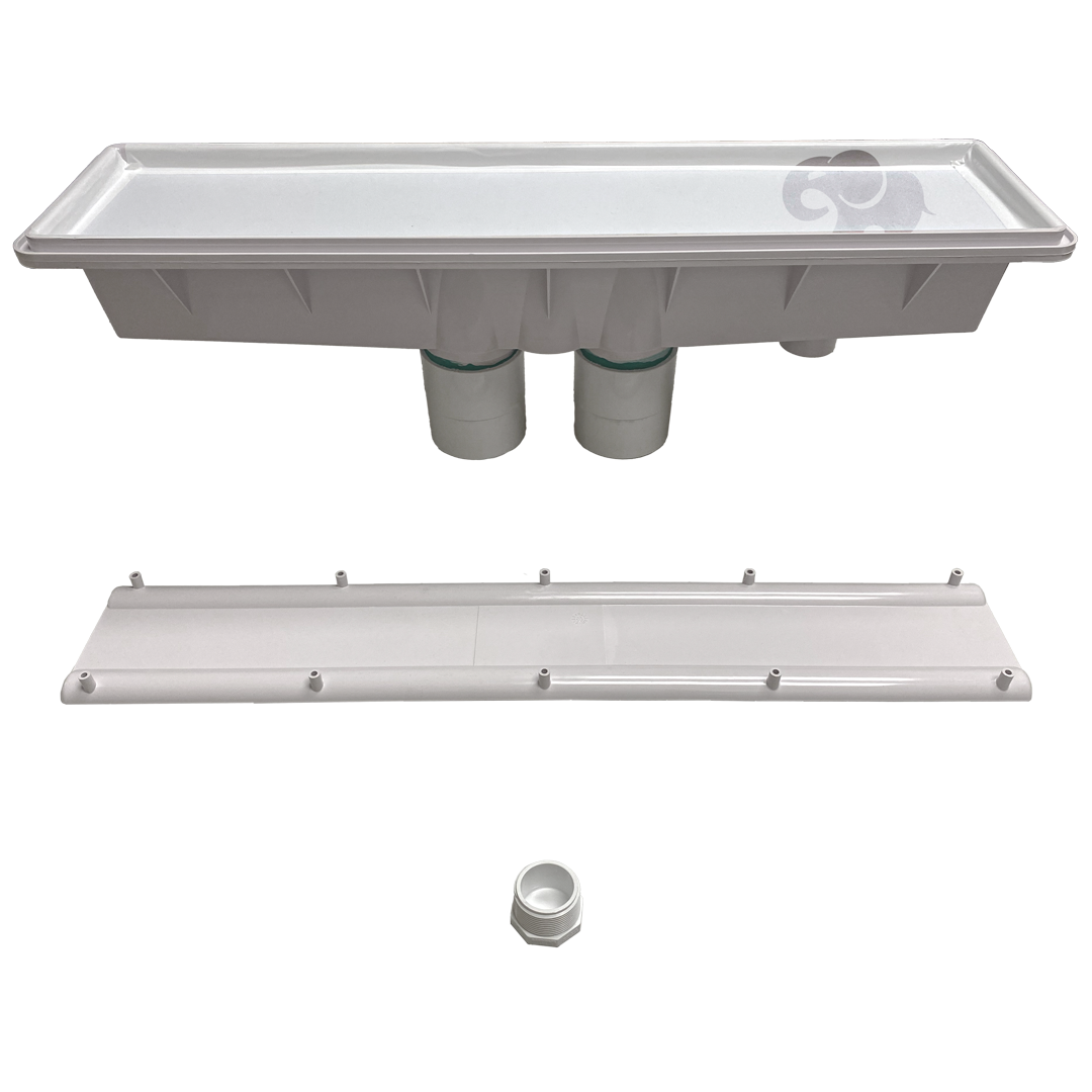 AVSC Dual Standard Top Channel Drain White - Pentair In-Floor(A&A ...