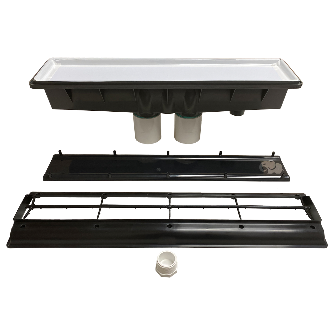 AVSC Dual Standard Top Channel Drain Black - Pentair In-Floor(A&A) | 2 ...