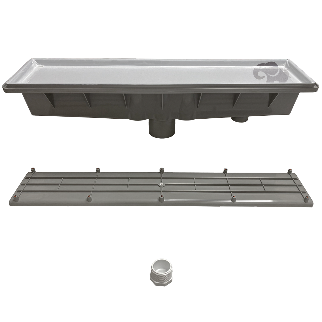 AVSC Single Pebble Top Channel Drain Light Gray - Pentair In-Floor(A&A ...