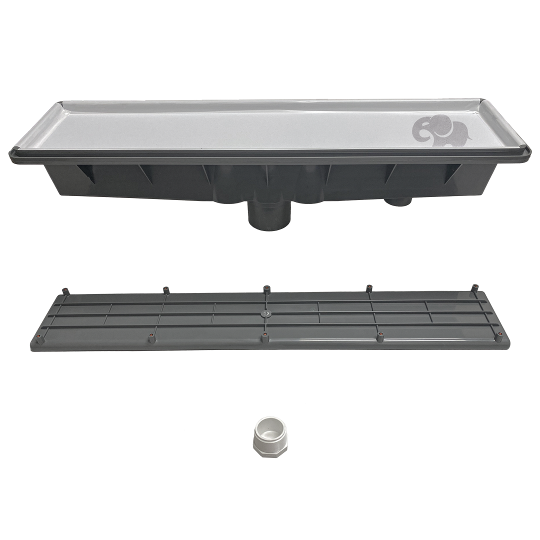 AVSC Single Pebble Top Channel Drain Dark Gray - Pentair In-Floor(A&A ...