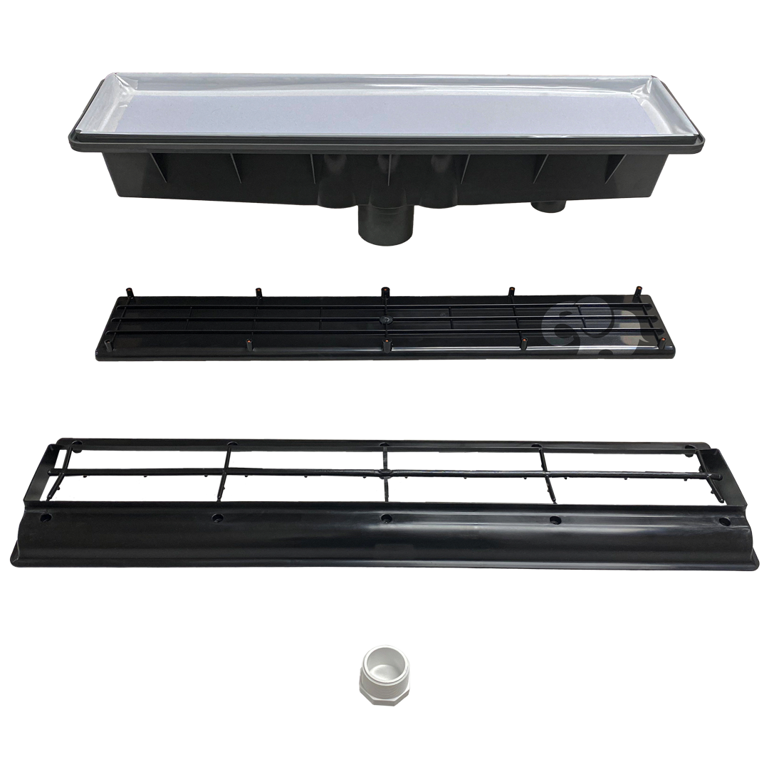 AVSC Single Pebble Top Channel Drain Black - Pentair In-Floor(A&A) | 2 ...