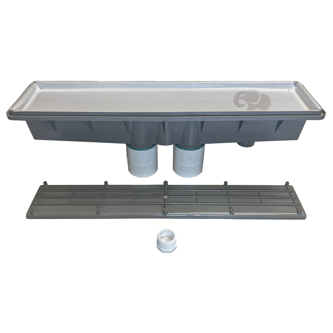 AVSC Dual Pebble Top Channel Drain Light Gray - Pentair In-Floor(A&A ...