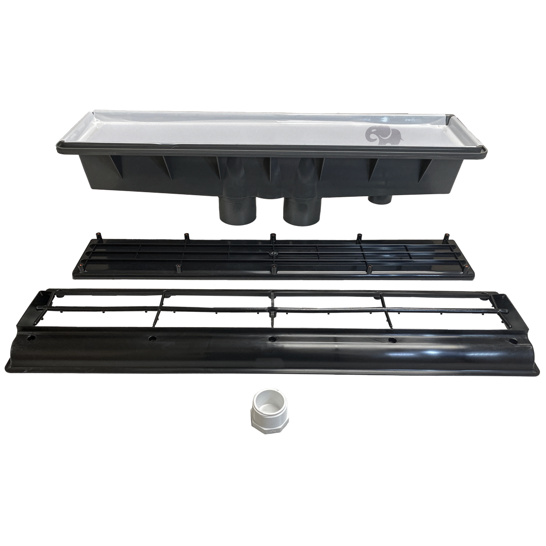 AVSC Dual Pebble Top Channel Drain Black - Pentair In-Floor(A&A) | 289 ...