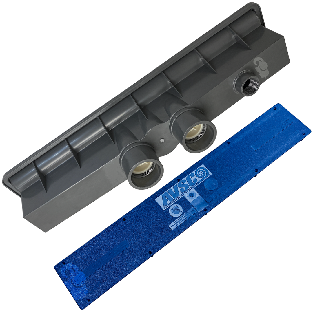 AVSC Dual Suction Pebble Top Drain Complete Dark Blue - Pentair In-Flo ...