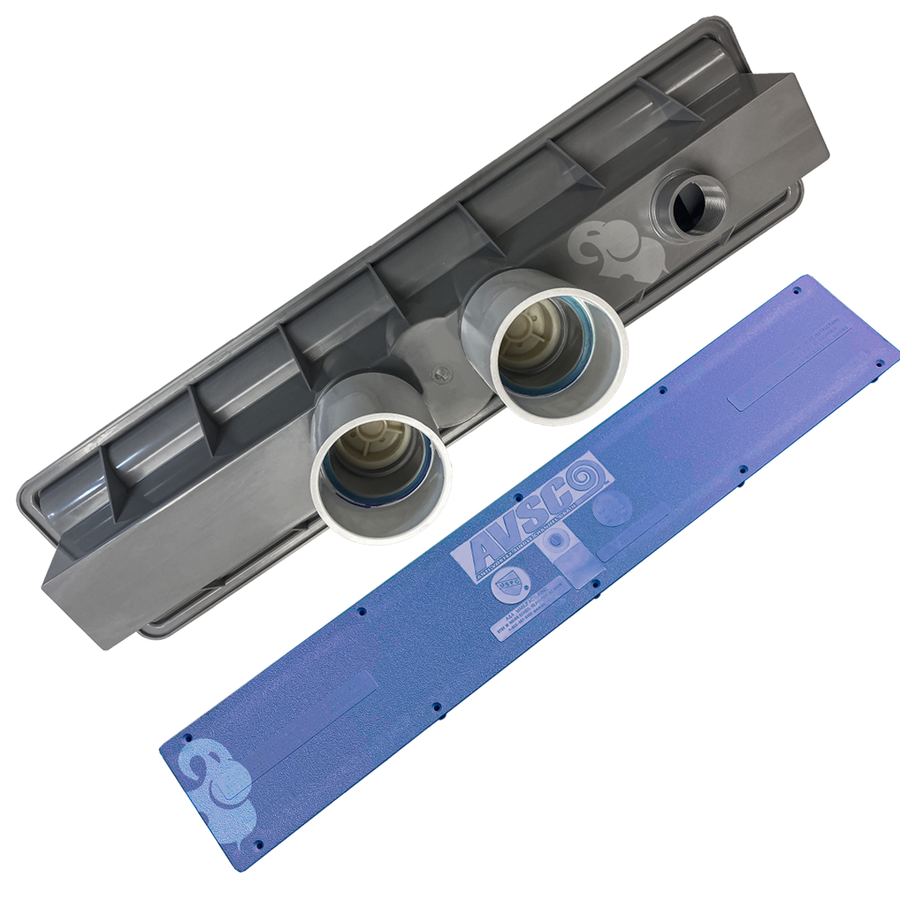 AVSC Dual Pebble Top Channel Drain Euro Blue - Pentair In-Floor(A&A ...