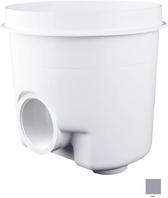 Gray Main Drain with Side and Bottom Port Sump || 25520-001-000