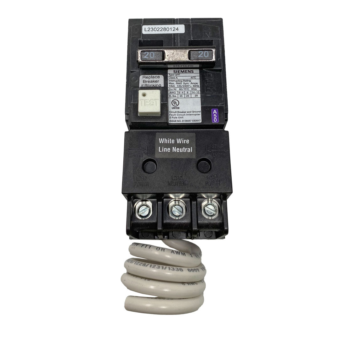 Siemens 2-Pole 20AMP GFCI Circuit Breaker | QF220 – ePoolSupply