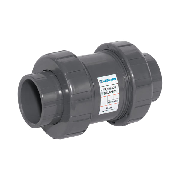 2" PVC True Union Check Valve – Socket & Threaded Ends, EPDM Seals | T