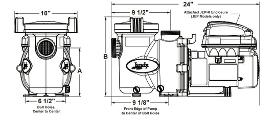 Jandy VS FloPro Pump Without Controller | VSFHP165AUT – ePoolSupply