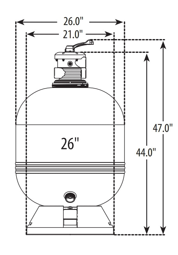 Waterway 26" Carefree Sand Filter with Modular Base | FS02629 – ePoolSupply