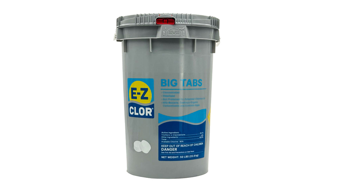 EZ-Chlor 50lb Bucket of Tabs - 3" | EZC-50-3550