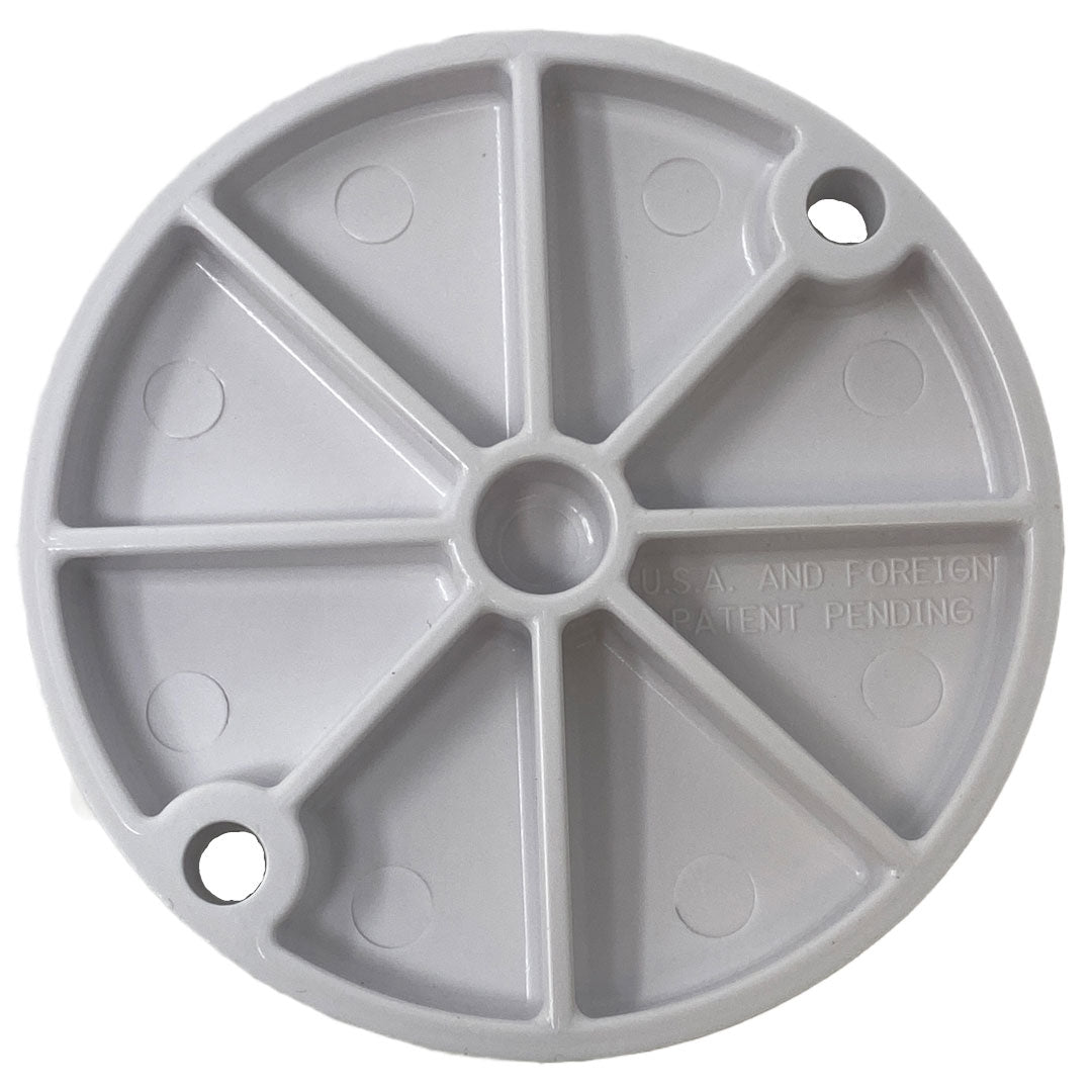 Blue Square White Eclipse Drain Center Logo Cap | 501008WT – ePoolSupply