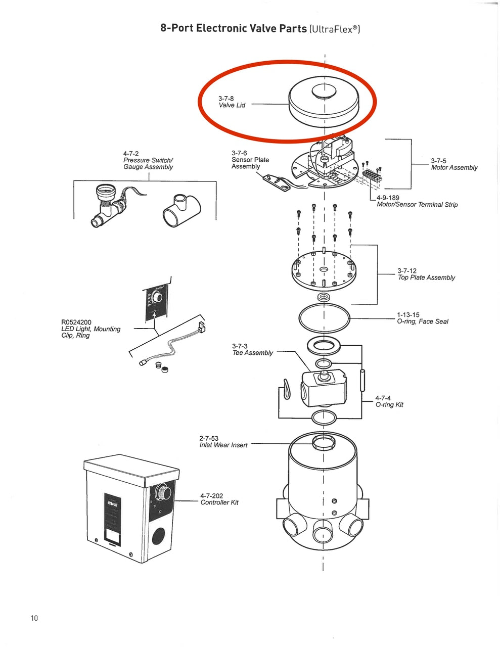 Caretaker Ultra Flex 8-Port Valve Lid Replacement | 3-7-8 – ePoolSupply