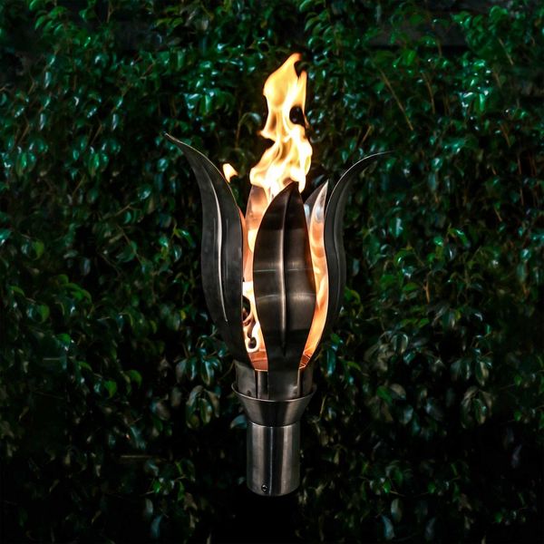 Outdoor Plus Flower Natural Gas Top Torch & Post Complete Kit